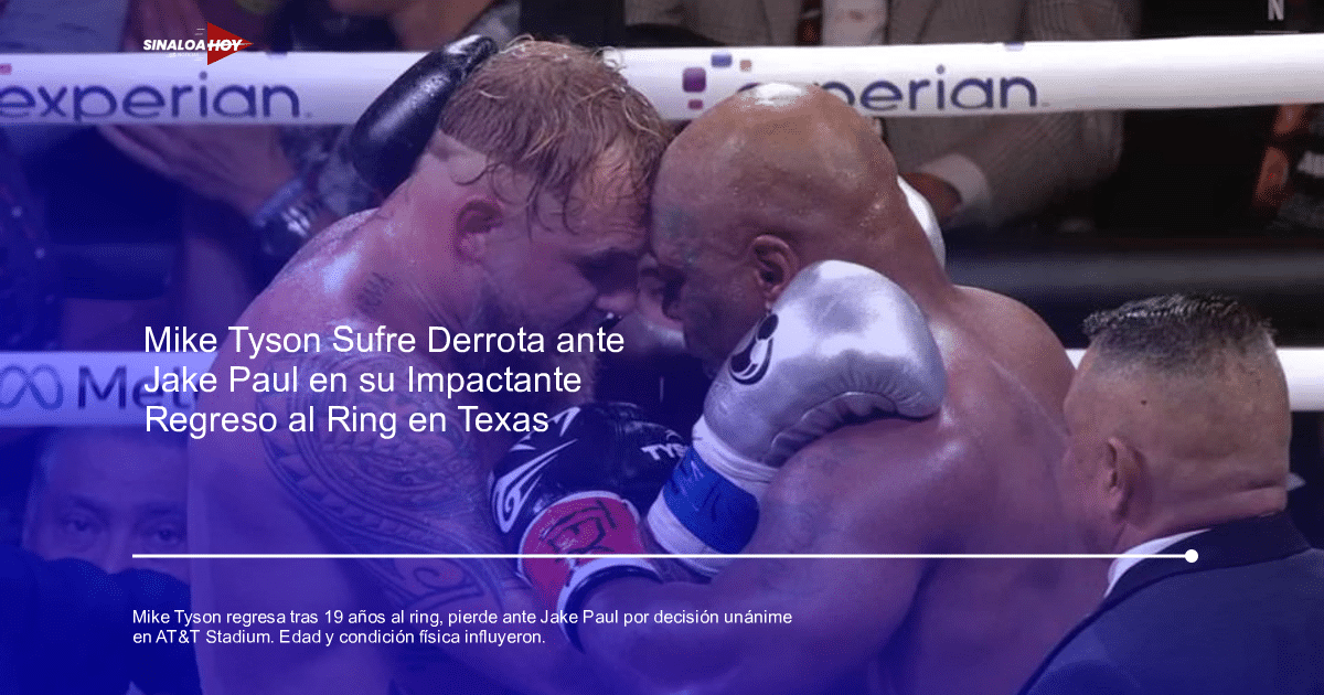 Mike Tyson Sufre Derrota ante Jake Paul en su Impactante Regreso al ...